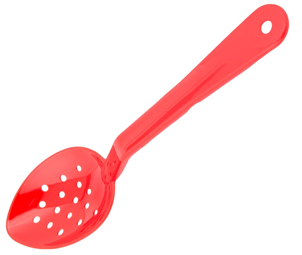 Facilities - 11" PERFORATED SPOON RED